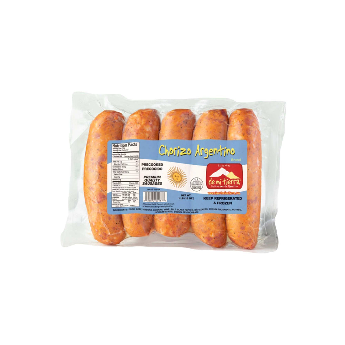 De Mi Tierra - Chorizo Argentino - Paquete X 16 OZ – Mrfermore