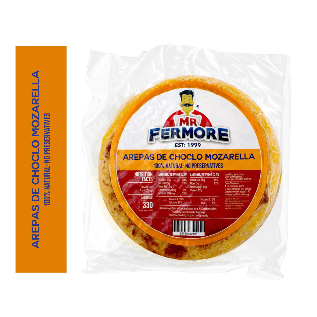 Mr. Fermore - Choclo Mozzarella Arepa - Pack X 3 Units – Mrfermore