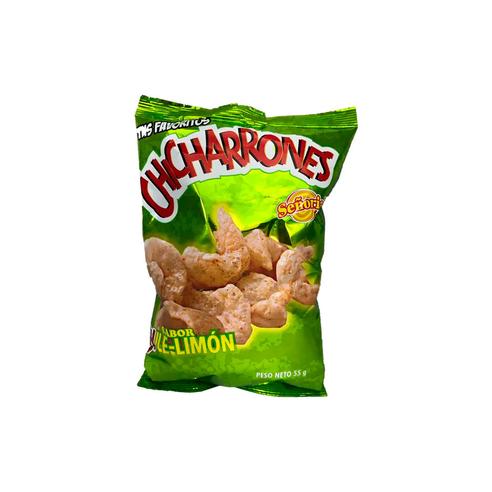 Señorial - Chicharrones Sabor Chile Limón - Paquete X 55 GR – Mrfermore